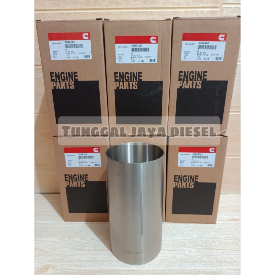 Jual Boring Liner Cylinder Sleeve Engine 4BT 6BT Cummins 3904166 ...