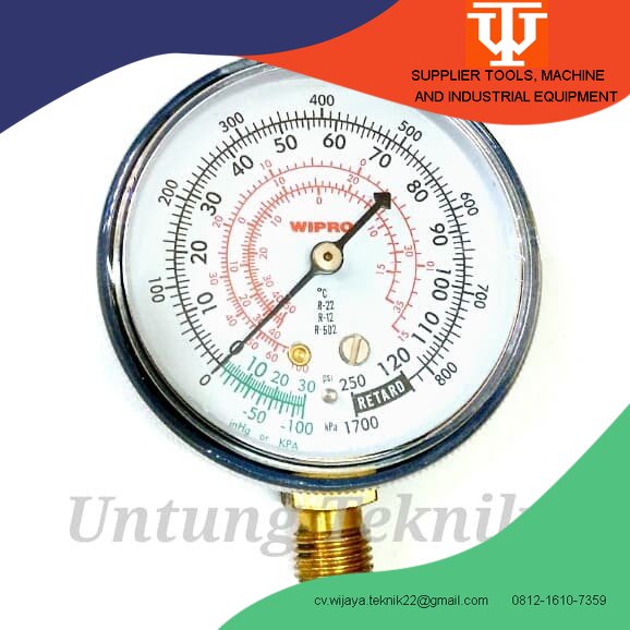 Jual WIPRO Manometer Freon 800 Kpa - Pressure Gauge - Alat ukur tekanan ...