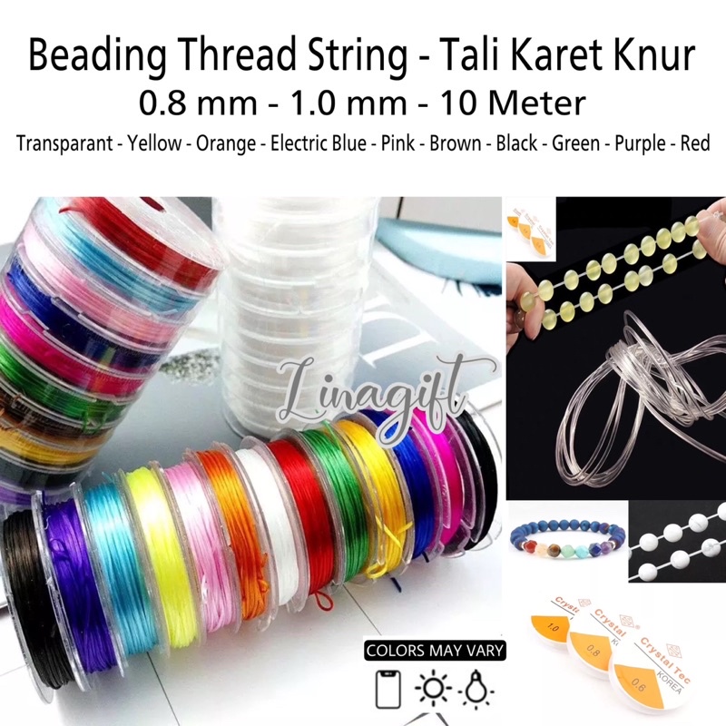 Jual ( Rol 10 Meter ) ELASTIC CRYSTAL BAND - NYLON THREAD - TALI SENAR ...