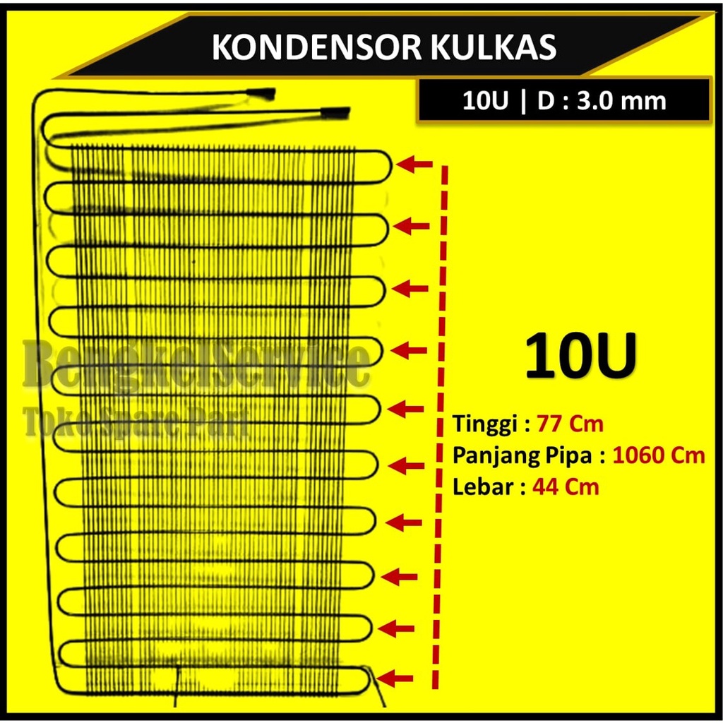 Jual KONDENSOR CONDENSOR KULKAS 10U BEND | Shopee Indonesia