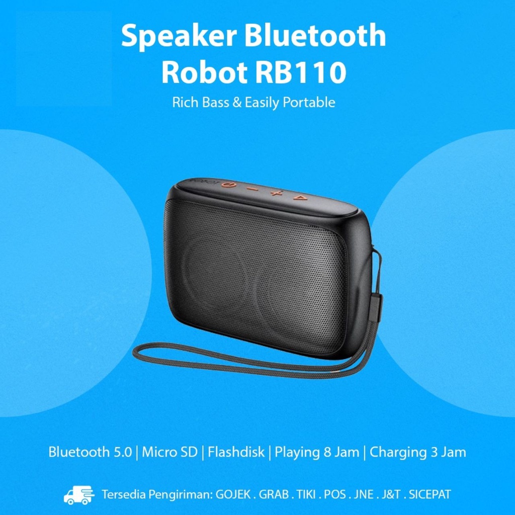 Jual Speaker Bluetooth Robot RB110 suara Super Bass | Shopee Indonesia