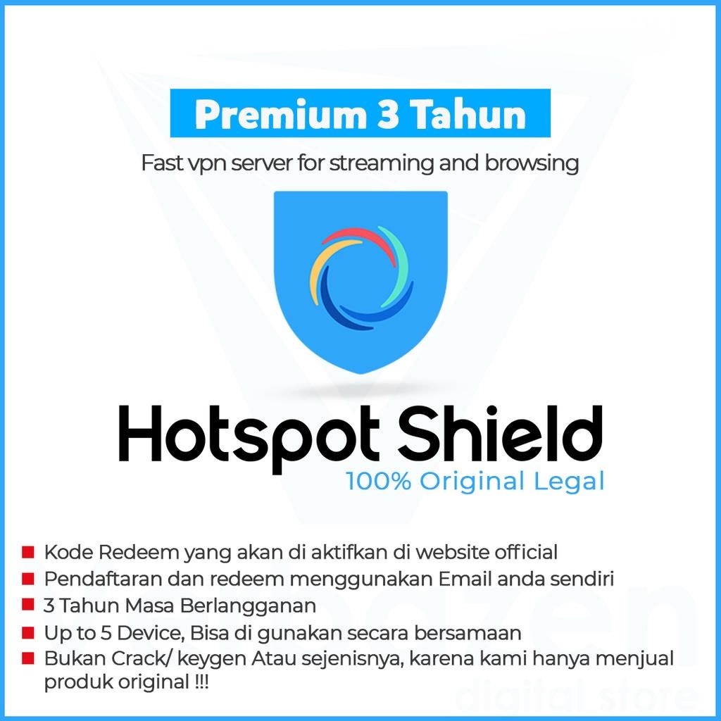 Jual Hotspot Shield Premium 3 Tahun - Original - Kode Redeem | Shopee Indonesia