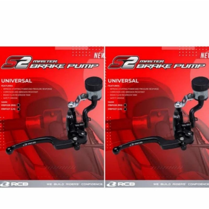 Jual SET MASTER REM RCB S2 BLACK SERIES 14MM RADIAL KIRI KANAN ...