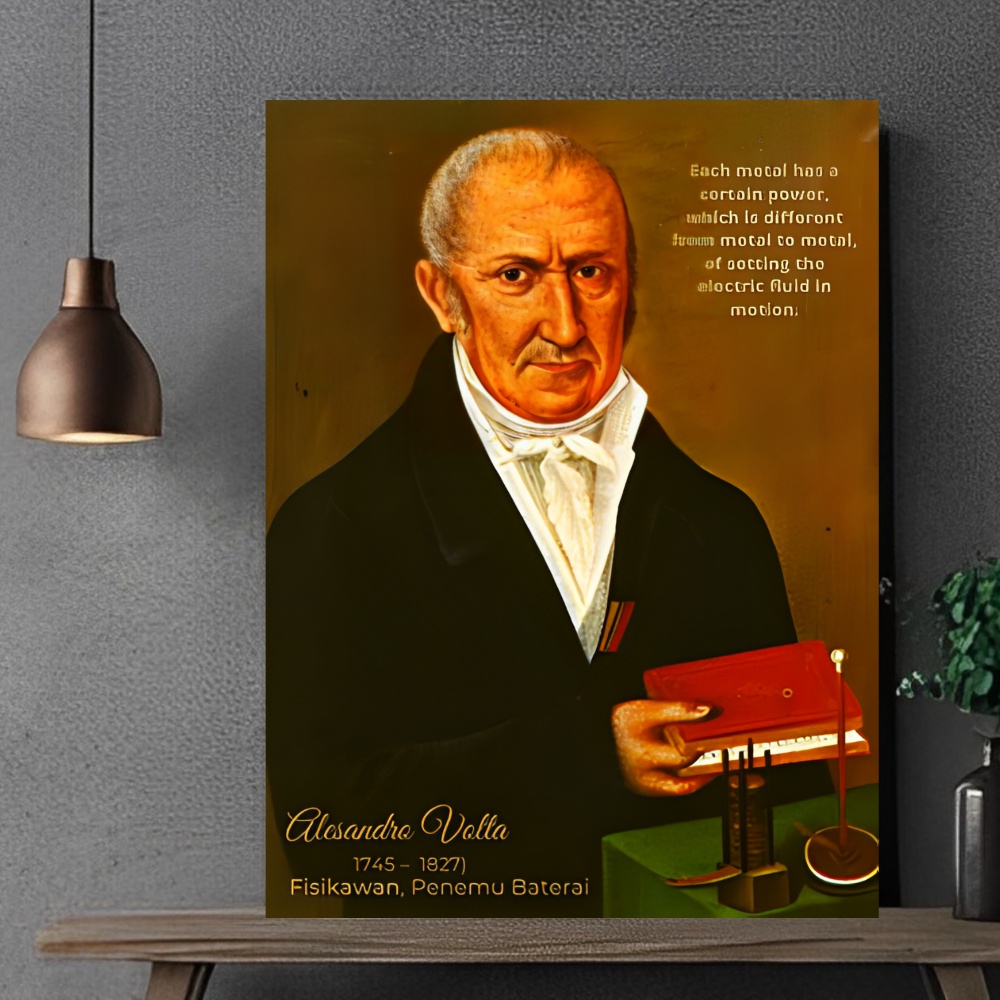 Jual POSTER ILMUWAN TERKENAL DUNIA ALESANDRO VOLTA HIASAN DINDING ...