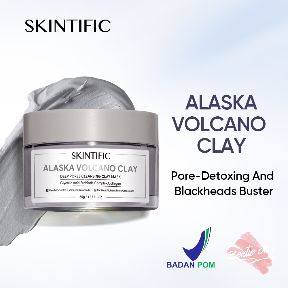 Jual SKINTIFIC ALASKA VOLCANO CLAY MASK DEEP PORES CLEANSING 55G ...