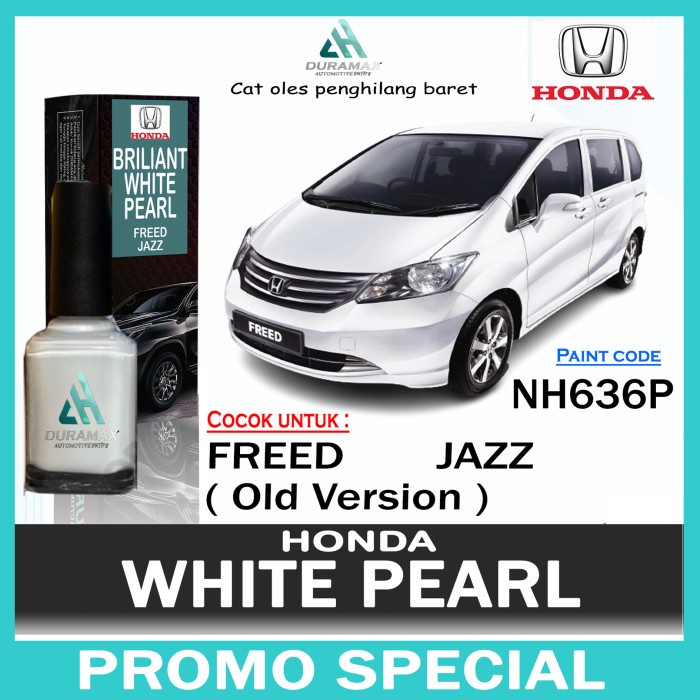 Jual Cat Oles Brilliant White Pearl NH636P Honda Freed Jazz Putih Mutiara - FREED | Shopee Indonesia