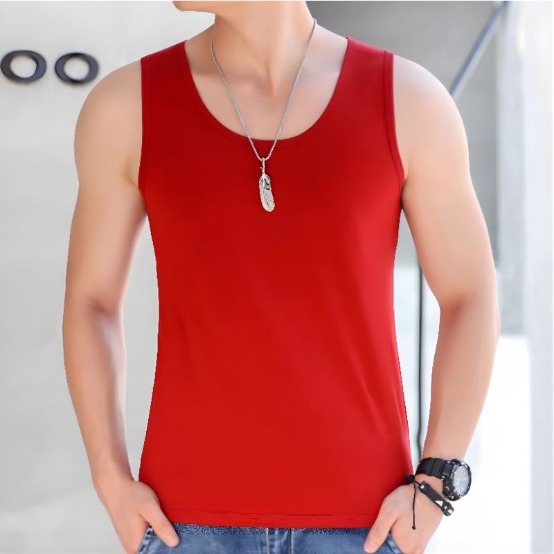 Jual Singlet Pria Polos Cotton Combed Tanktop Pria Kaos Dalam Pria Kaos ...