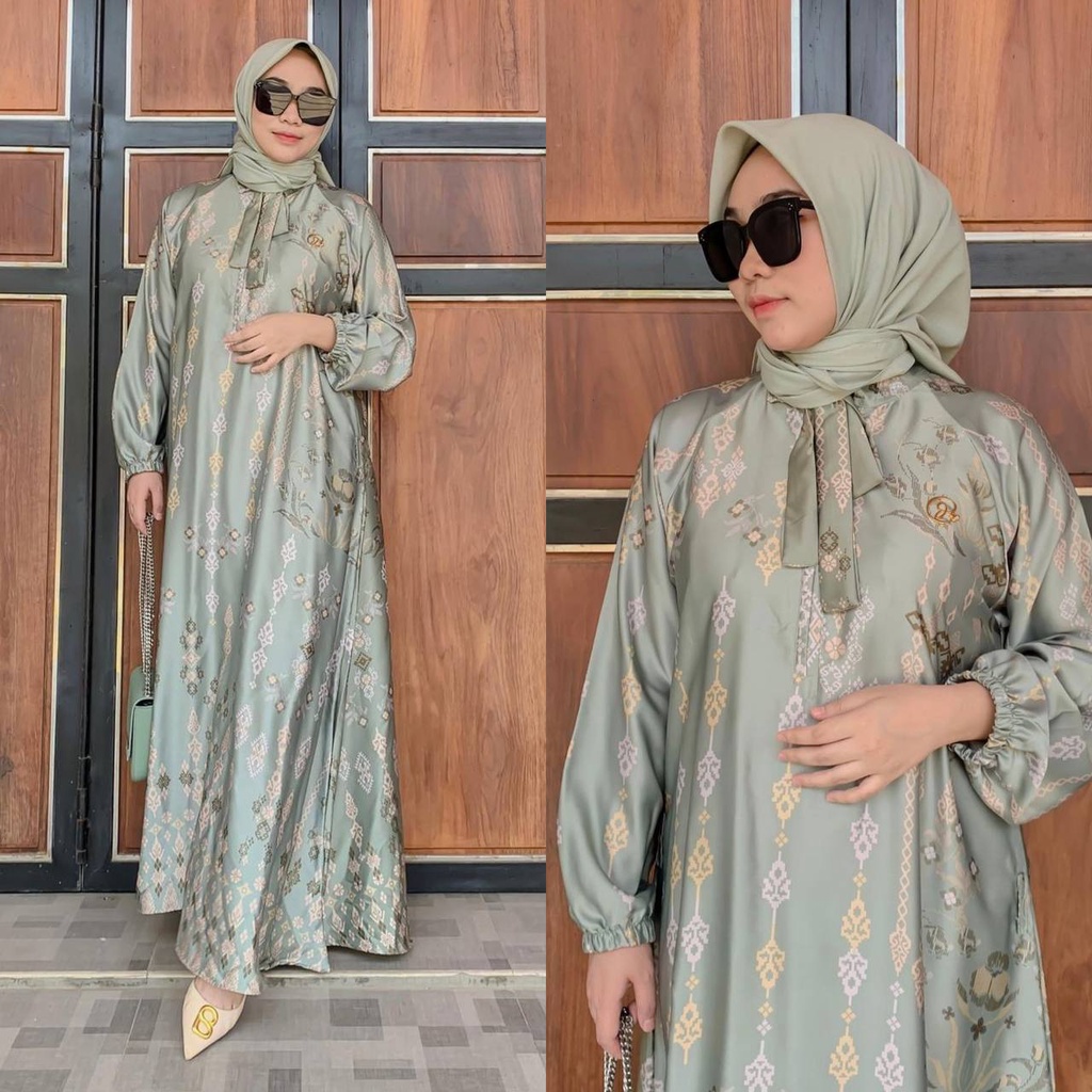 Jual NEW SILK DRESS | TERBARU | TERVIRAL | TALI PASANG LEPAS - GAMIS ...