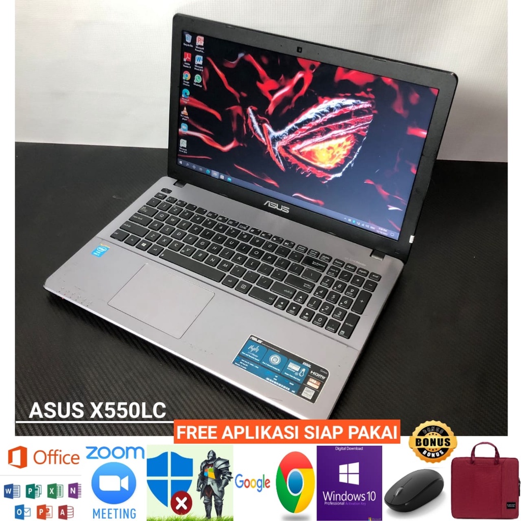Jual ASUS X550LC intel Core i5 DUAL VGA NVIDIA GeForce Ram 8GB SSD 256GB - Siap pakai | Shopee ...
