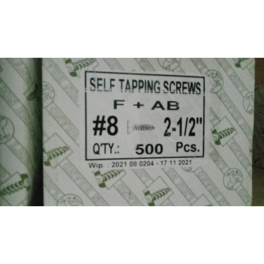 Jual SELF TAPPING SCREWS SKRUP SKRUP FAB KAYU TRIPLEK 8* 2-1/2' INCH ...