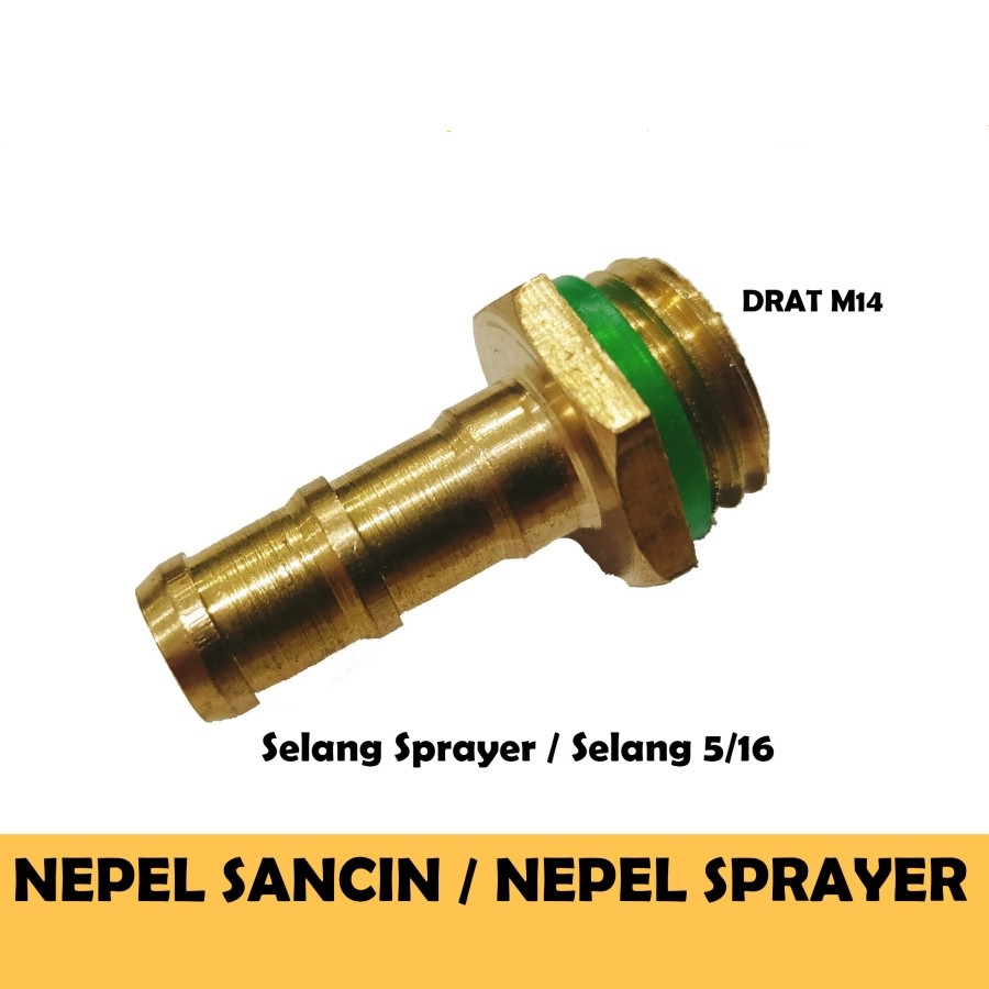Jual Konektor Socket Soket Nepel Selang Jet Spray Sprayer Drat M14 3/8 dan 5/16 Model Sancin ...