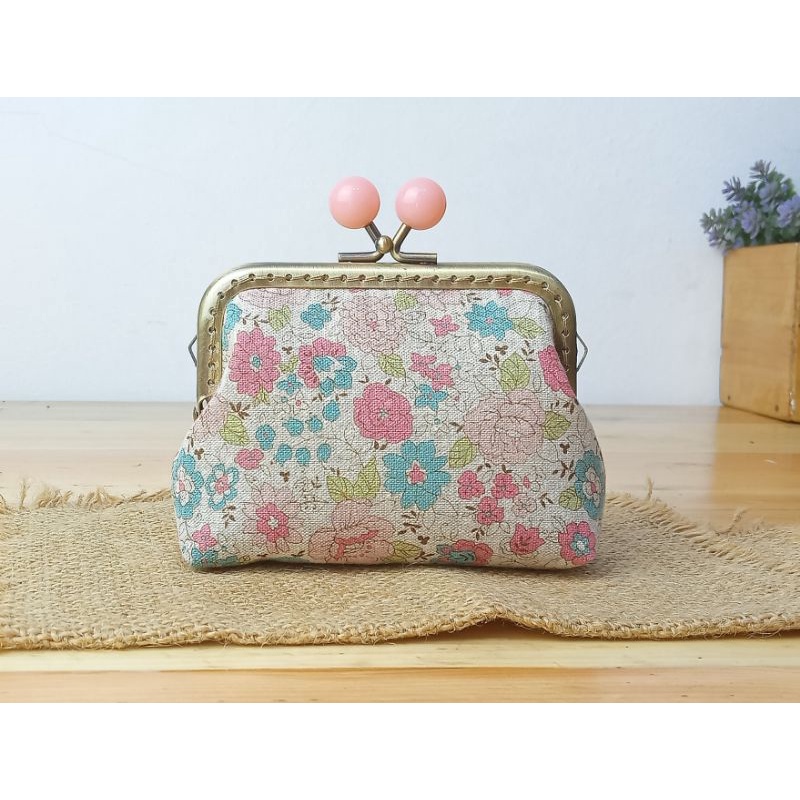 Jual Dompet Coin Behel / Dompet Kartu Motif Bunga Jepang | Shopee Indonesia