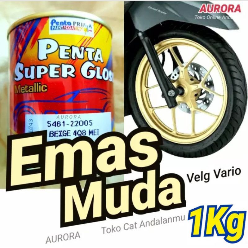 Jual Cat Penta Super Gloss NC Beige 4Q8 Met 1kg Emas Muda Coklat Muda ...