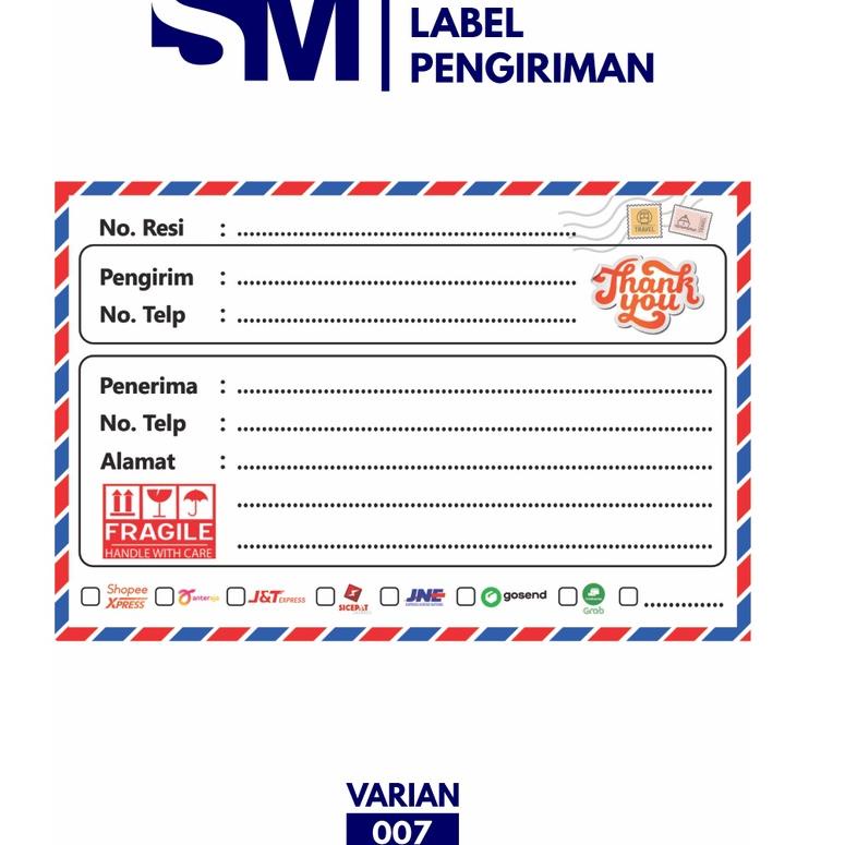 Jual ↙ Stiker Label Pengiriman / Stiker Alamat Sticker Pengiriman Paket ...