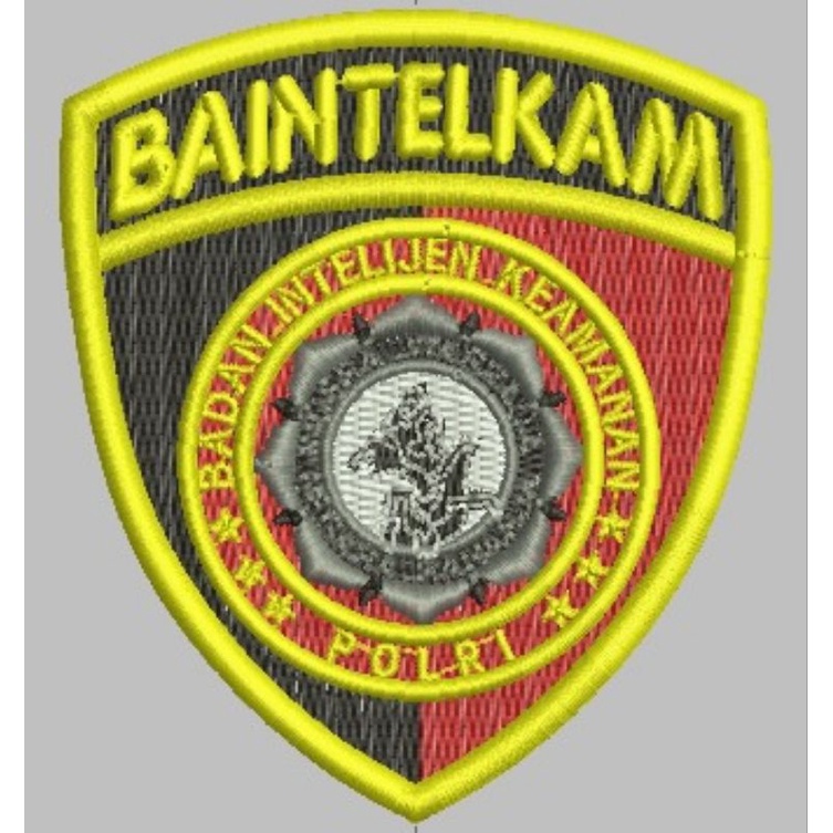 Jual File emb wilcom bordir logo baintelkam polri | Shopee Indonesia