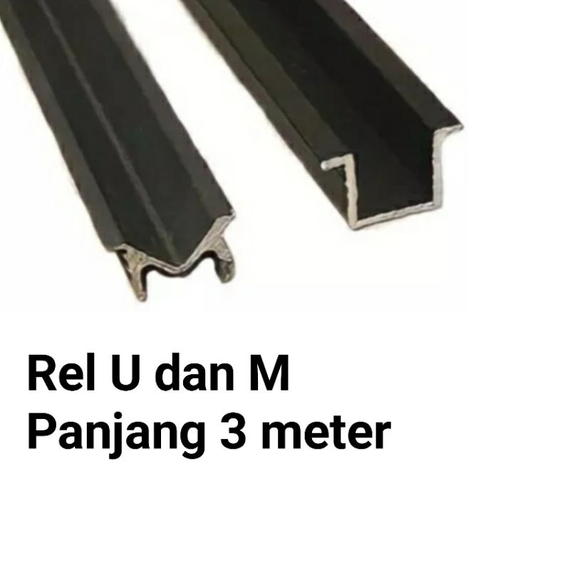 Jual Rel Sliding Tanam U dan M 3 Meter Pintu Lemari Geser | Shopee Indonesia