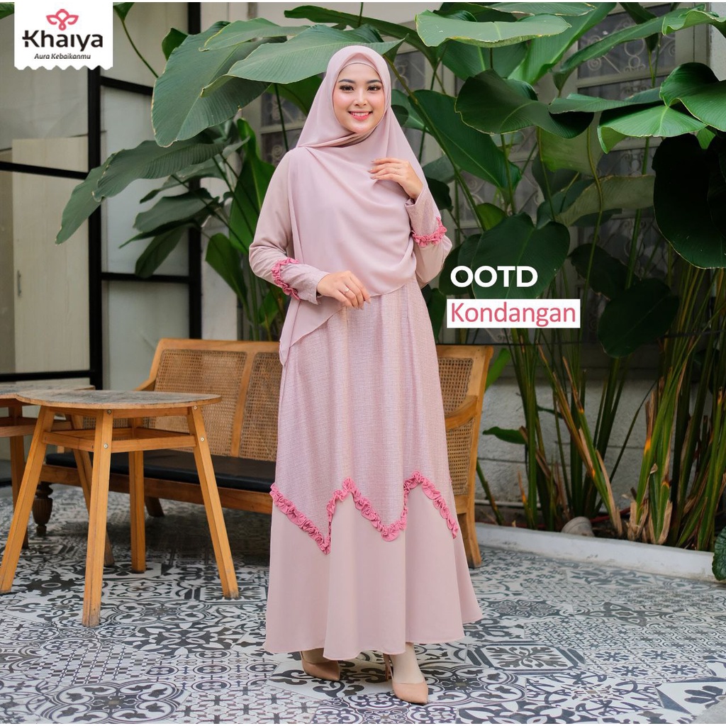 Jual Khaiya Lalam Gamis Wanita Simple Warna Baby Pink Cute Wudhu ...