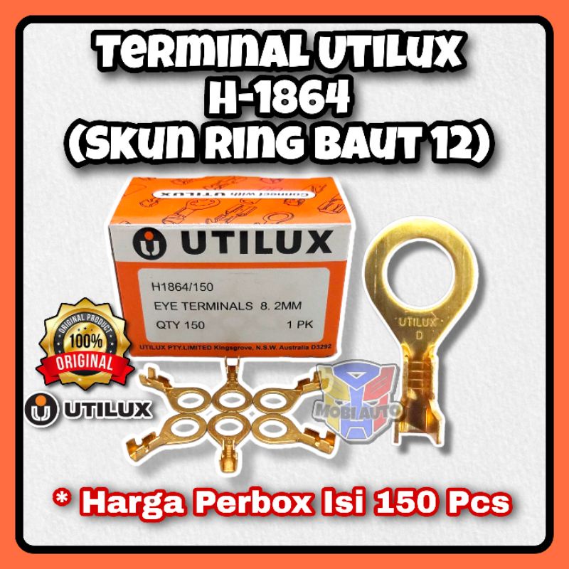 Jual Terminal Utilux Skun Ring M8 Baut 12 H-1864 ORIGINAL (PERBOKS ISI 150) | Shopee Indonesia