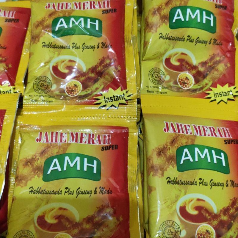 Jual AMH Jahe Merah 1 Renteng Isi 10 Sachet | Shopee Indonesia