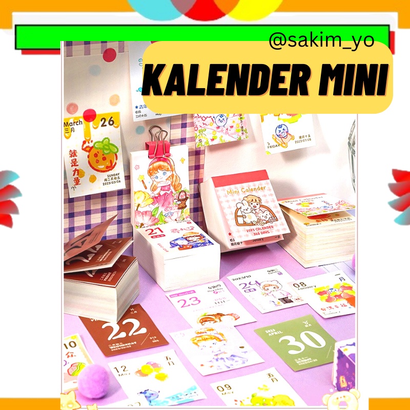 Jual Mini Calender 365 hari Kalender Kecil Lucu Dapat Dirobek dan ...