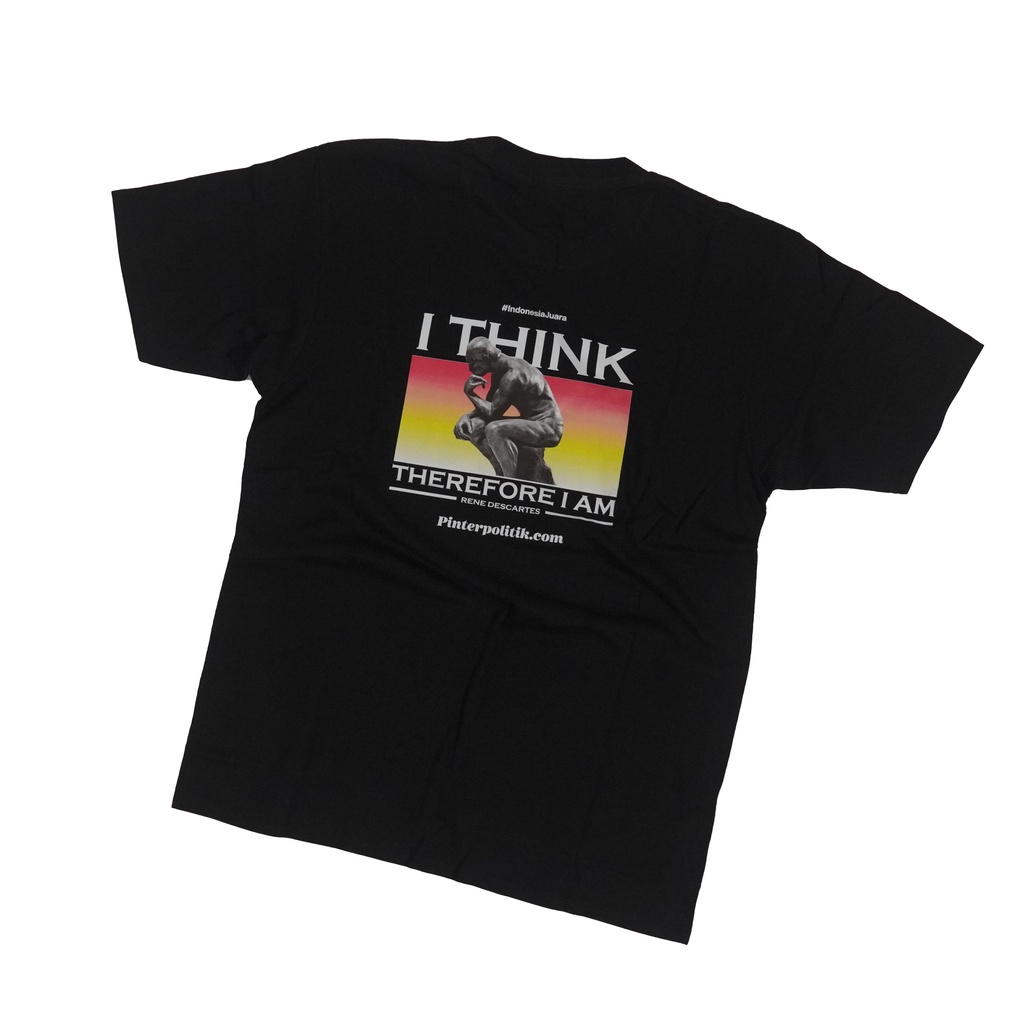 Jual T-Shirt Pinter Politik Edisi Rene Decartes Quote | Shopee Indonesia