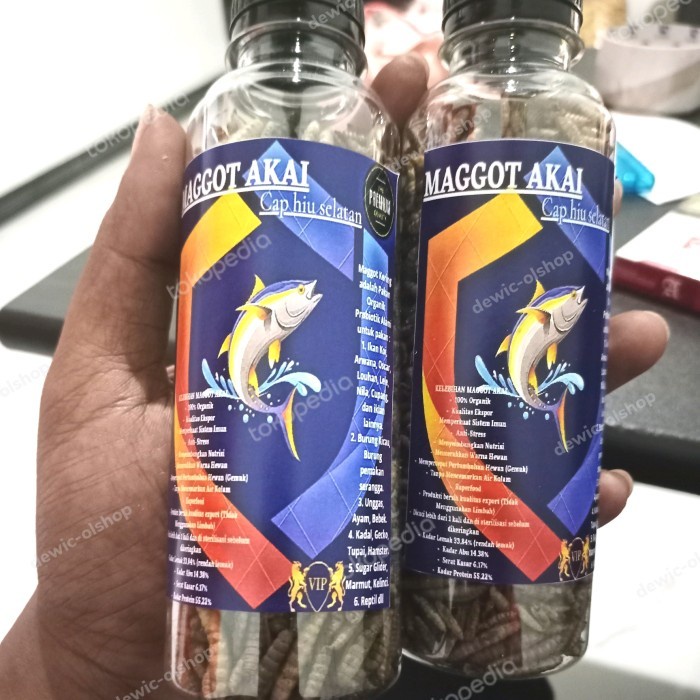 Jual MAGGOT MAGOT BSF Oven Kering NON LIMBAH KEMASAN 250ML | Shopee ...