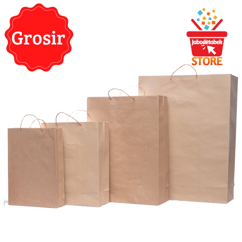 Jual {GROSIR} Paper Bag Polos / Tas Kertas Souvenir Pernikahan & Tas ...