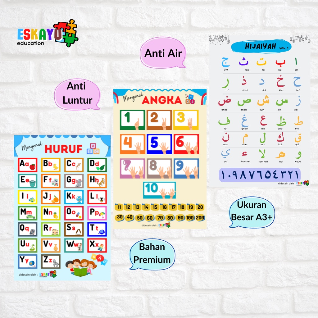 Jual Eskayu education - Poster Edukasi Anak Pendidikan Belajar Paud Tk ...