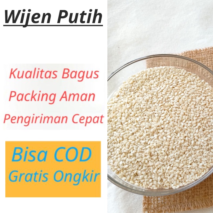 Jual Wijen Putih 100gr Kualitas Bagus /WIJEN 100 gr/ Wijen Murah ...