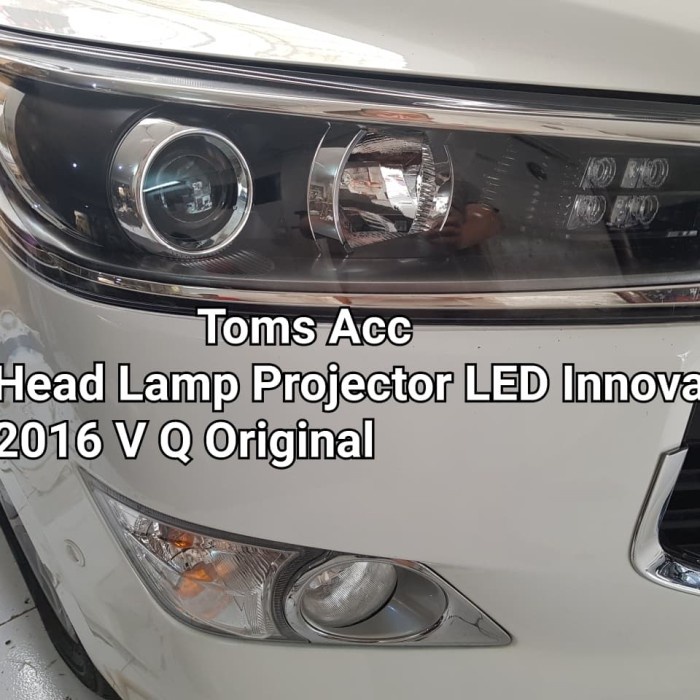 Jual Head Lamp Innova Reborn 2016 V Q Projector LED Toyota Light Lampu ...