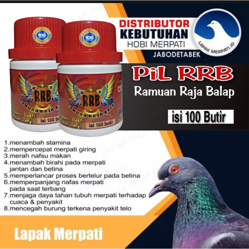 Jual Pil RRB merpati isi 100 butir /Bukan pil RJB pil sarang walet RJB ...