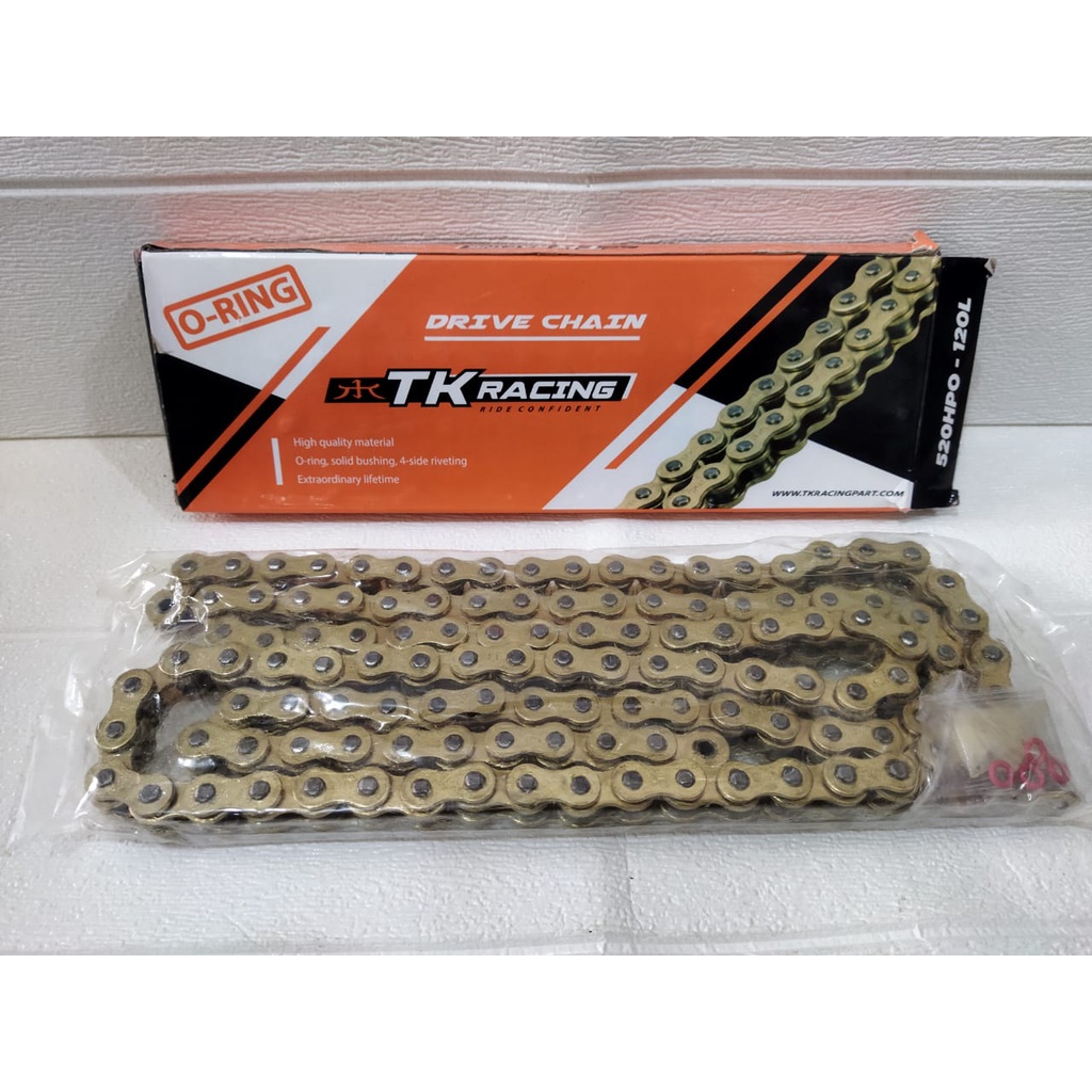 Jual TK Racing Rantai Roda Motor 520HPO 120L 130L Oring Gold | Shopee ...