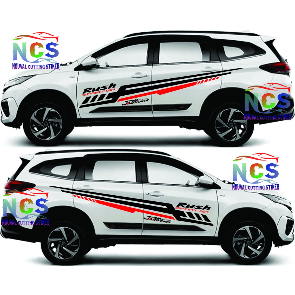 Jual NEW promo Sticker stiker mobil toyota Rush GR sport stiker list ...