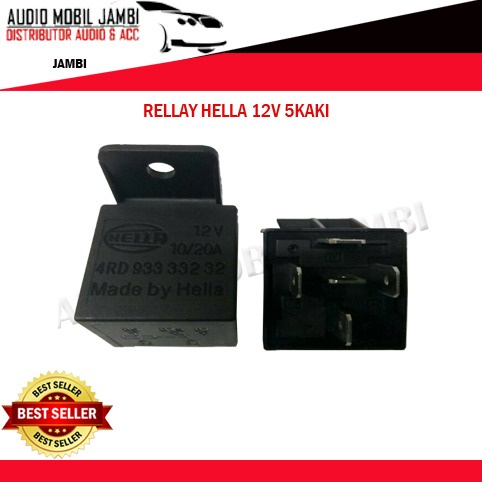 Jual RELLAY HELLA 12 VOLT KAKI 5 10/20A RELLAY LAMPU/KLAKSON HELLA ...