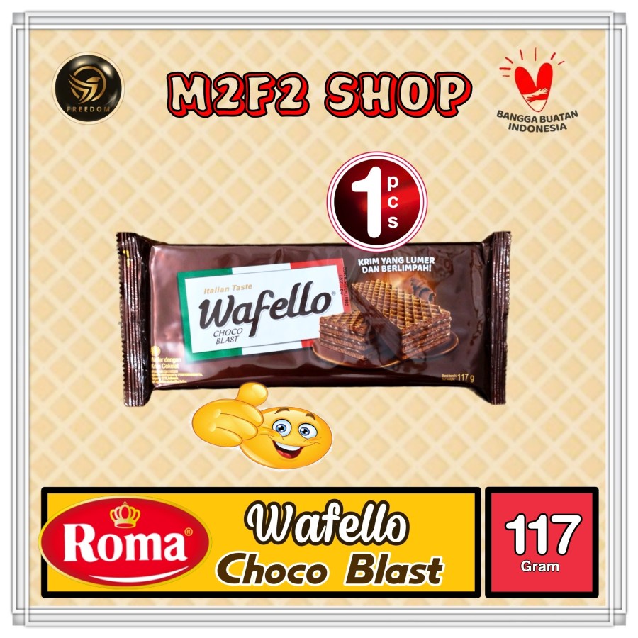 Jual Roma Wafer Wafello Choco Blast | Krim Cokelat - 117 gr (Kemasan ...