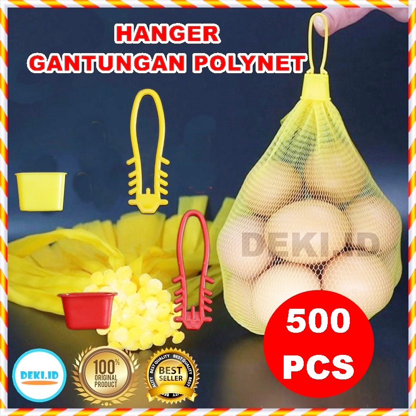 Jual Hanger Polynet Isi 500 Pcs Gantungan Jaring Buah Polinet Rambang ...