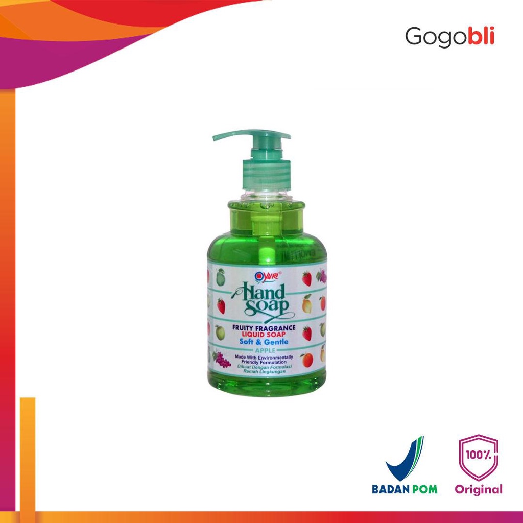 Jual Yuri Hand Soap Pump Apple Liquid 410ml | Shopee Indonesia