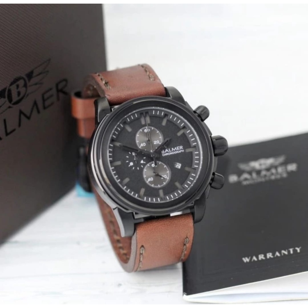 Jual Jam tangan Pria Balmer 7941 tali kulit chrono aktif original pria ...