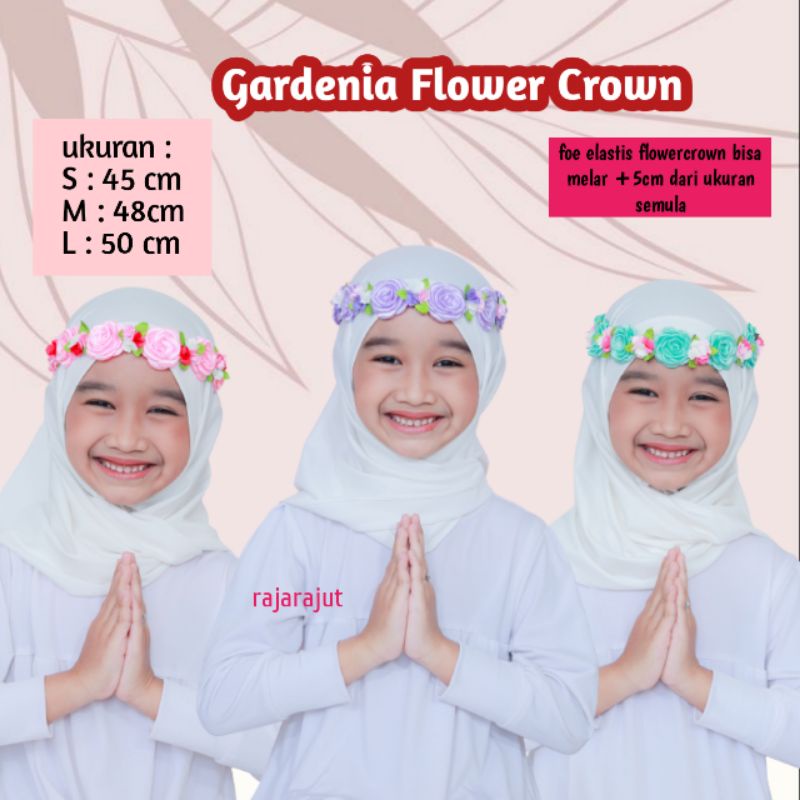 Jual Flower crown Mahkota bunga bandana bunga anak - gardenia | Shopee ...