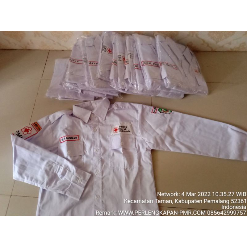 Jual 10 pcs Baju pdh + Bordir logo+ nama sekolah + nama siswa | Shopee ...