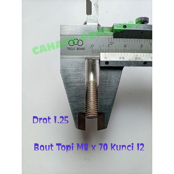 Jual BG Baut Topi Hex Flange Bolt M8 x 70 Kunci 12 Drat 1.25 Original Motor Mobil | Shopee Indonesia