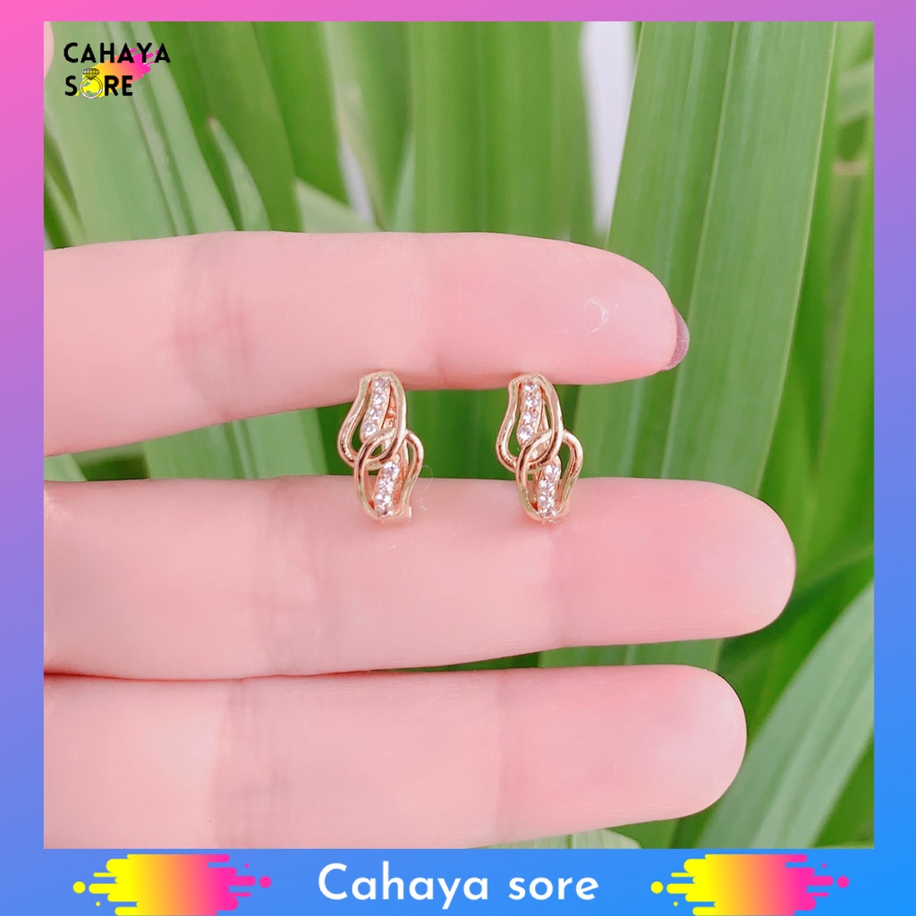 Jual Anting Xuping Gold Anting Dewasa Model Clip Permata Canoel Cantik AD14 | Shopee Indonesia