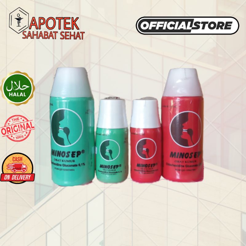 Jual Minosep Gargle Obat Kumur 60 ml dan 200 ml | Shopee Indonesia