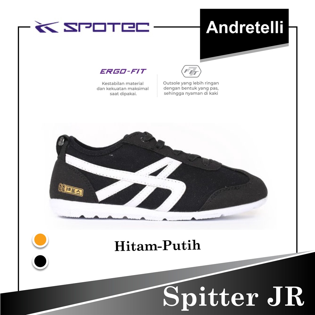 Jual SPOTEC SPITTER JR Sepatu Anak HITAM / PUTIH | Shopee Indonesia