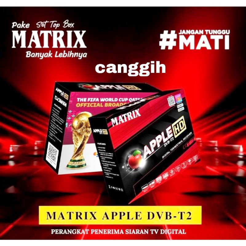 Jual Stb Matrix Apple Merah Set To Box Matrix apple Hd | Shopee Indonesia