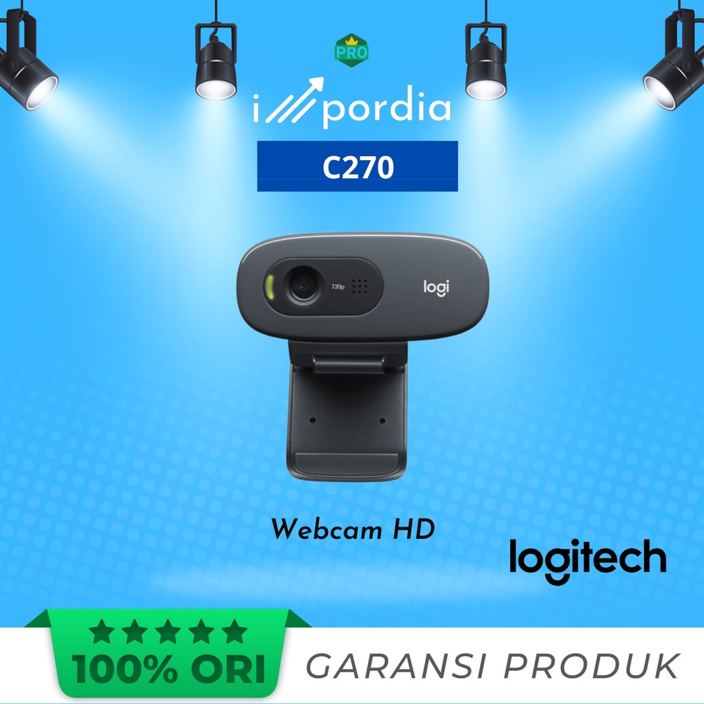 Jual Logitech C270 Camera Webcam HD 720p Windows Mac OS Chrome OS ...