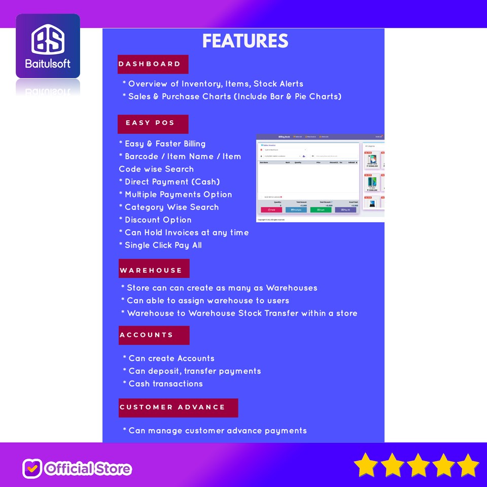 Jual SOURCE CODE APLIKASI BILLING BOOK - ADVANCED POS, INVENTORY, ACCOUNTING, WAREHOUSE, MULTI ...