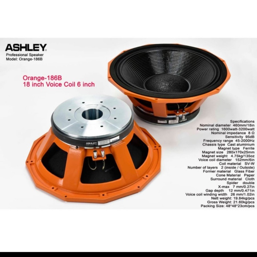 Jual speaker balap ashley 186 b komponen ashley 186B | Shopee Indonesia
