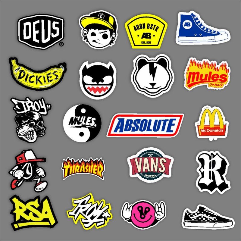 Jual STIKER ISI 20PCS PAKET BAHAN GRAFTAC WATERPROOF KECE BADAI KEREN ...