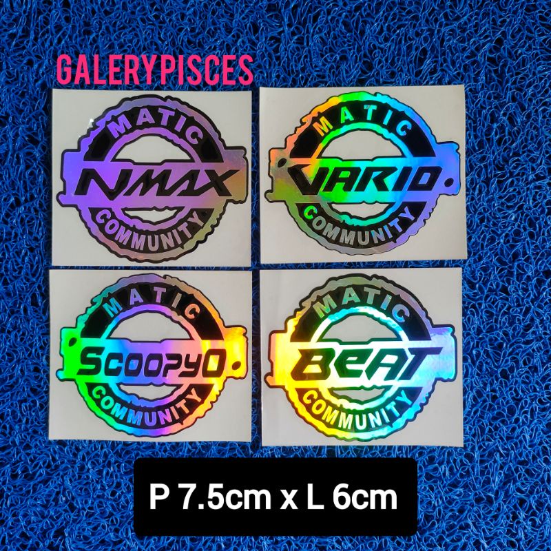 Jual STIKER MOTOR MATIC COMMUNITY STICKER HOLOGRAM BEAT VARIO NMAX ...